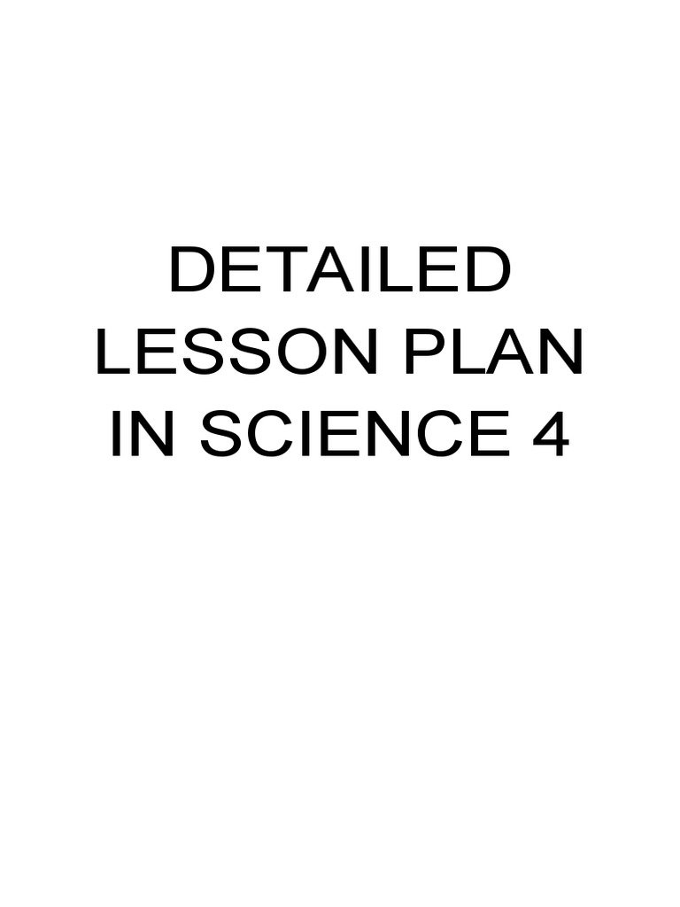 Detailed Lesson Plan in Science 4 | PDF | Embryo | Seed