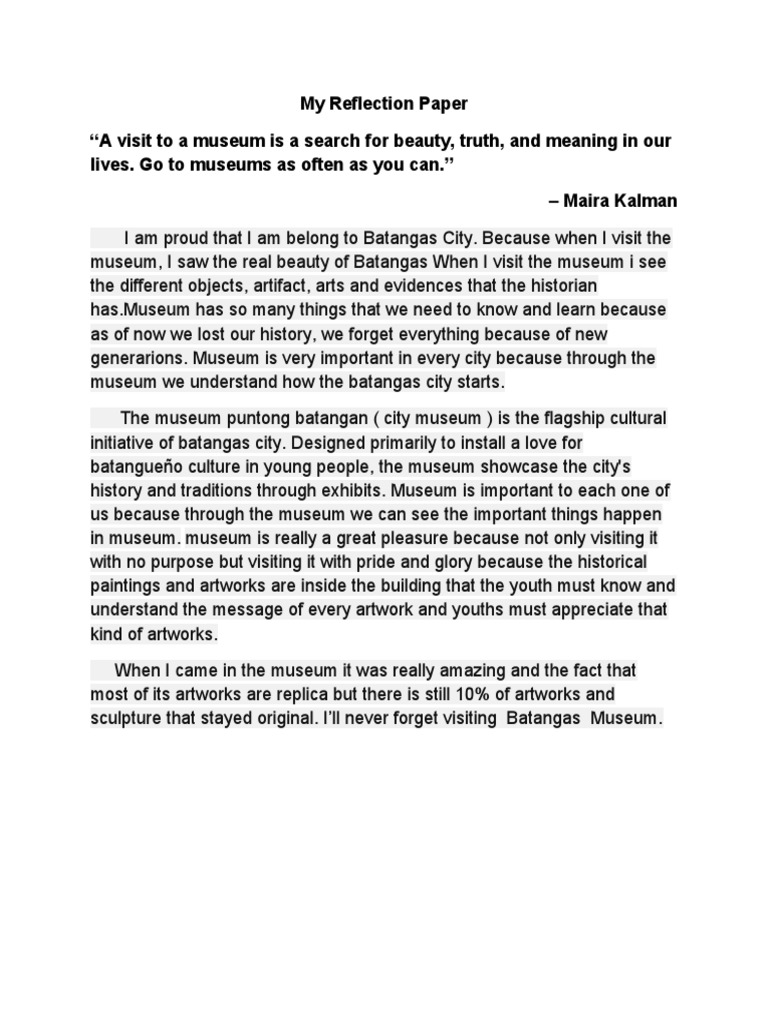 My Reflection Paper (Anj) | PDF