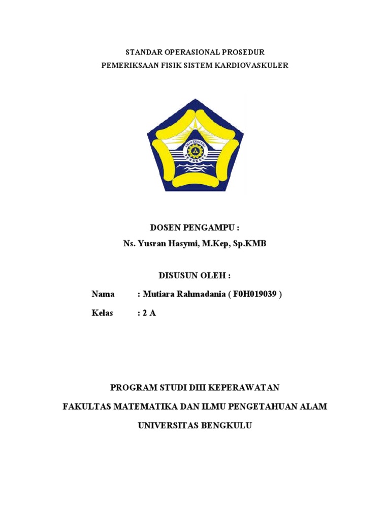 SOP KARDIOVASKULER (Mutiara) | PDF