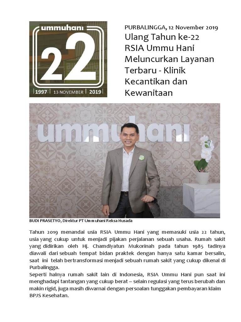 Klinik Kecantikan RSIA Ummu Hani | PDF