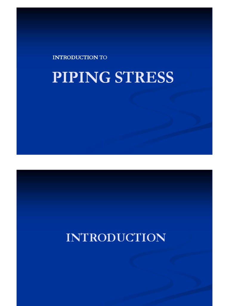 Piping Stress Class | PDF | Pipe (Fluid Conveyance) | Stress (Mechanics)