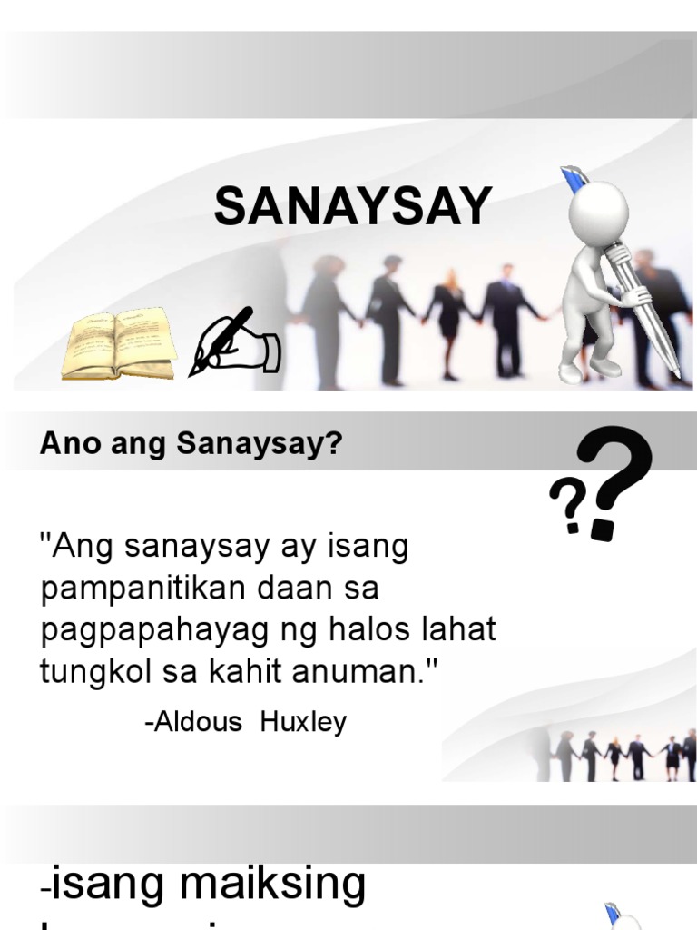 Sanaysay - PPT 1st | PDF