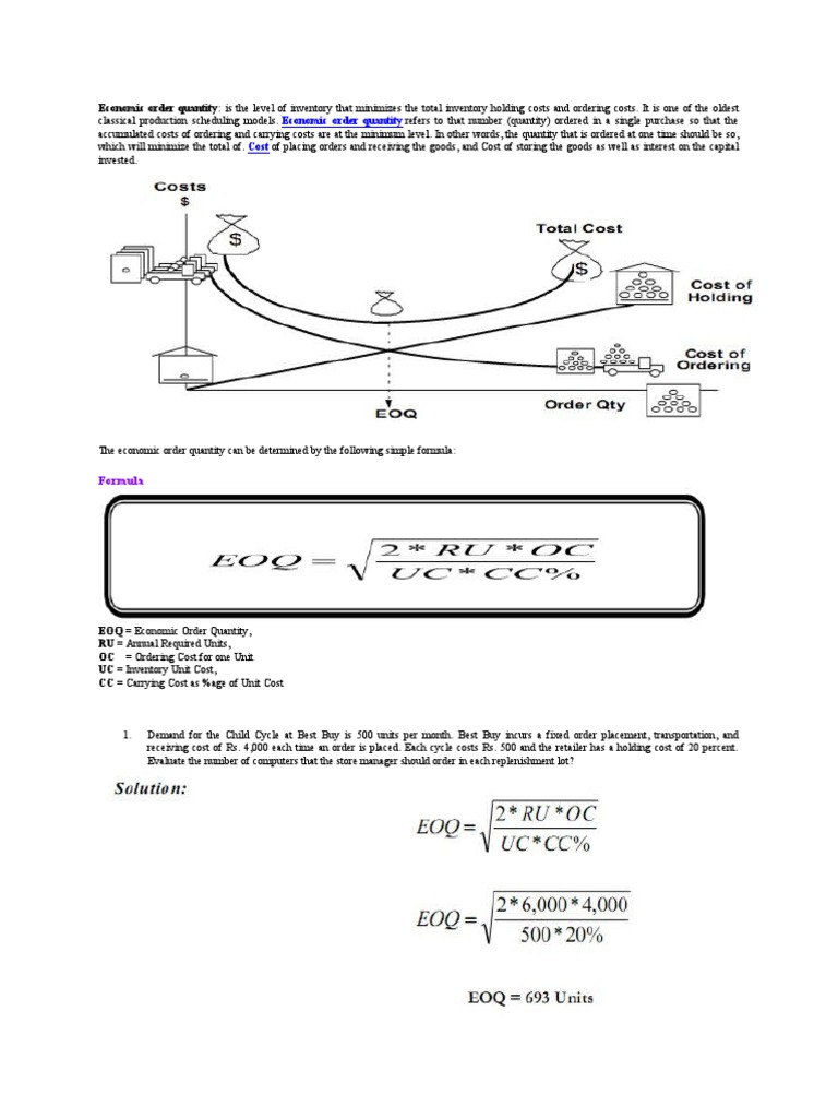 Eoq Problems | Download Free PDF | Inventory | Production And Manufacturing