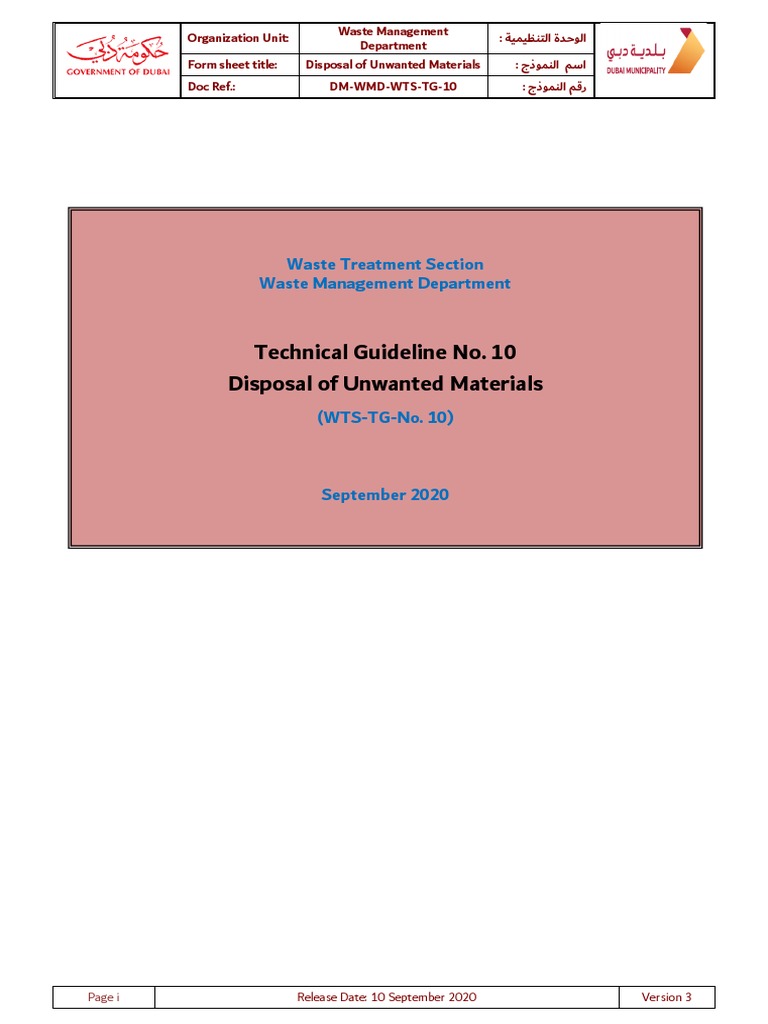 DM Technical Guideline No.-10-Disposal-of-Unwanted-Materials-September ...