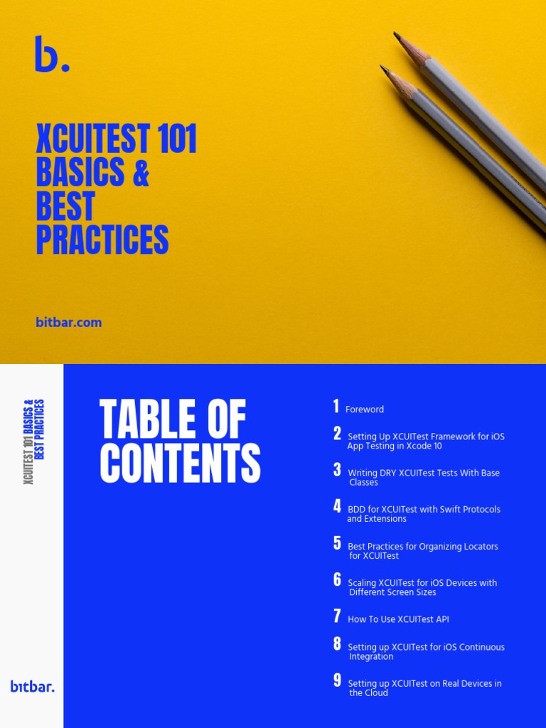 XCUITest Basics and Best Practices | PDF | Swift (Programming Language ...