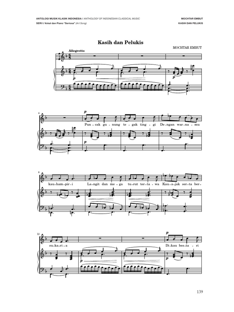 Musik Klasik Indonesia: Seriosa | PDF