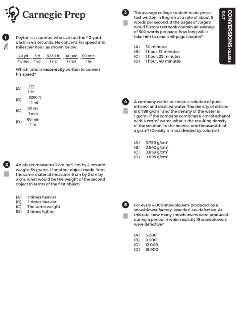 9 Conversions Killers | PDF | Mole (Unit) | Occupational Safety And ...