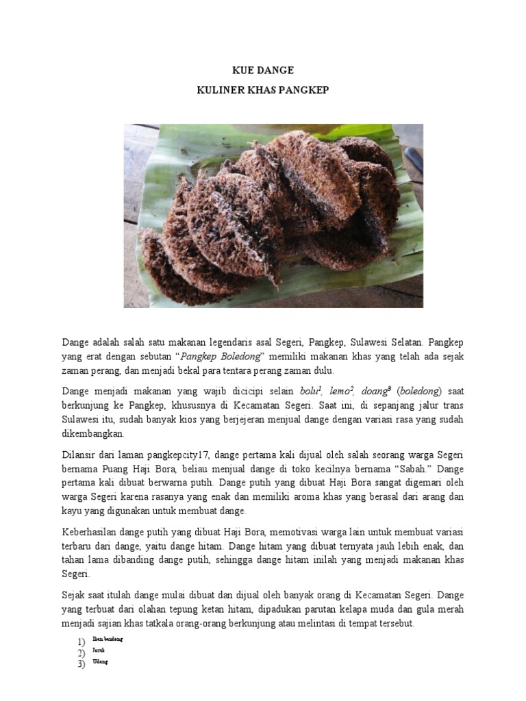 Kue Dange | PDF