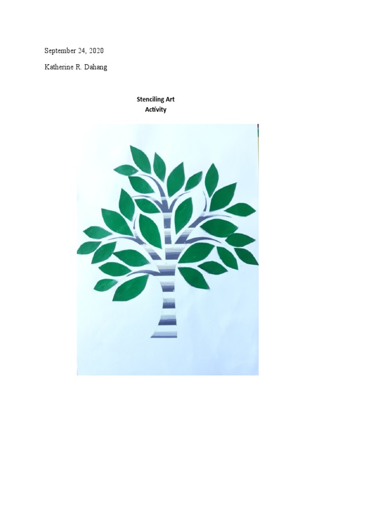 Stencilling Art Activity | PDF