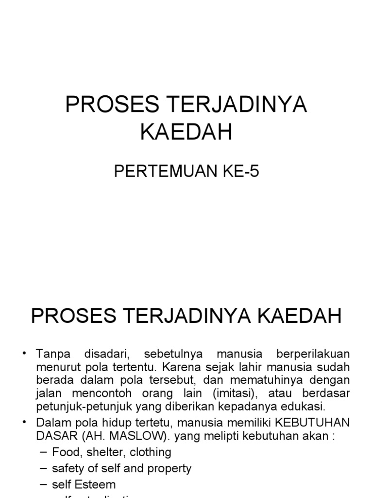 5.proses Terjadinya Kaedah | PDF