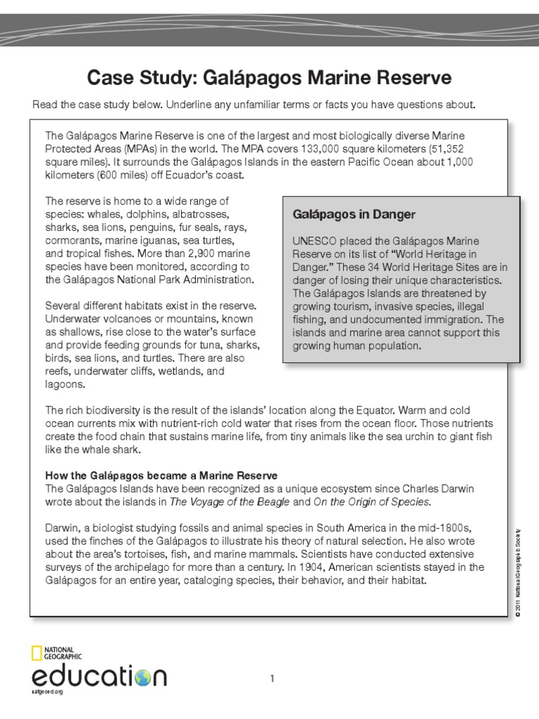 Galápagos Marine Reserve Overview | PDF | Galápagos Islands | Marine ...