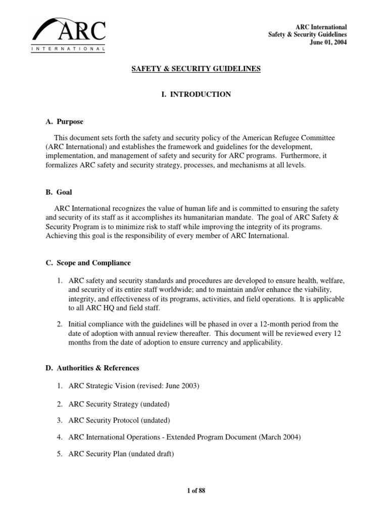 ARC Guidelines | PDF | Vulnerability (Computing) | Risk