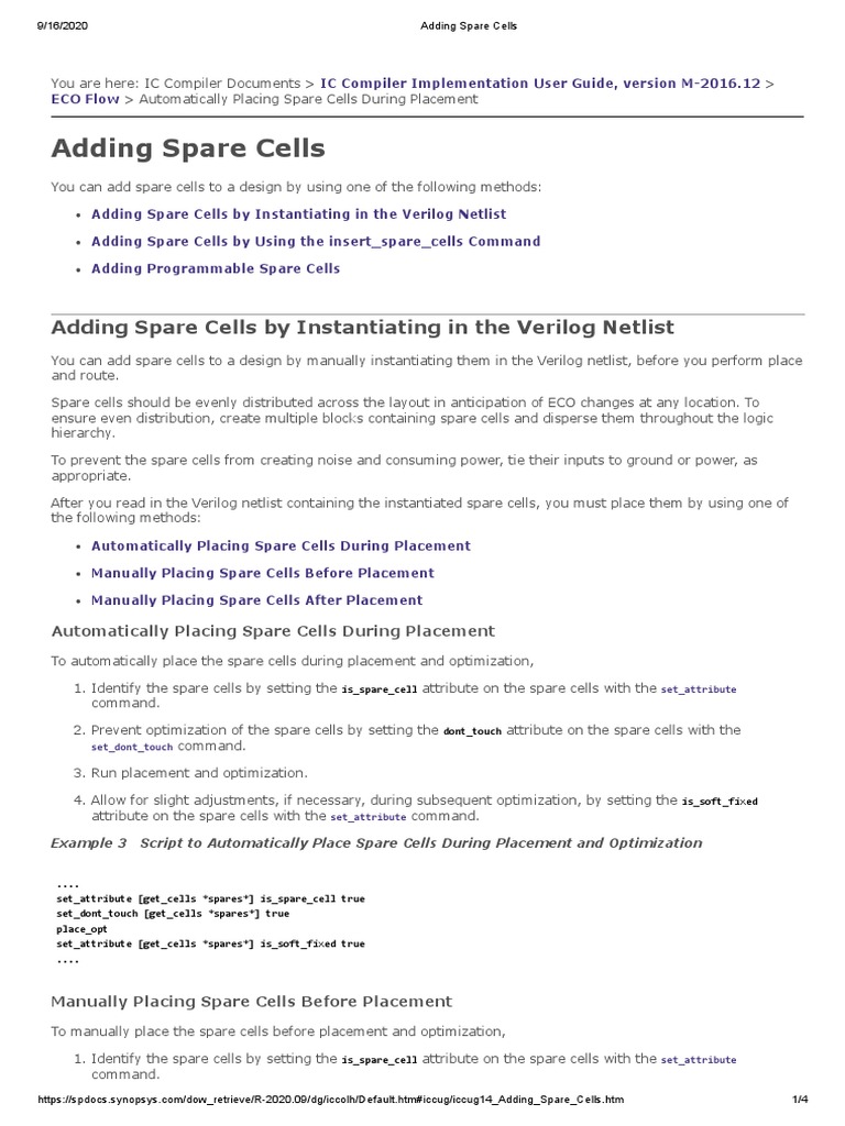 Adding Spare Cells | PDF | Program Optimization | Computer Programming