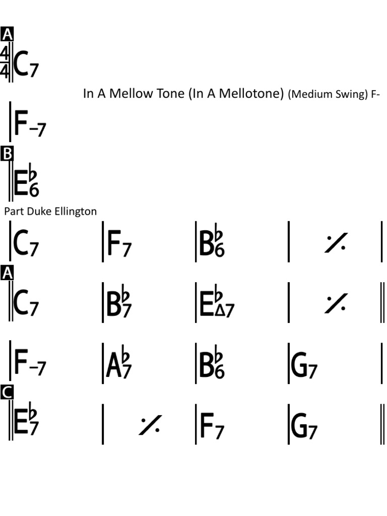 In A Mellow Tone (In A Mellotone) | PDF