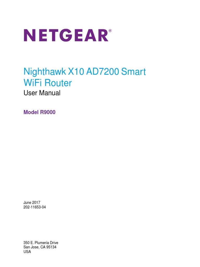 Nighthawk X10 Ad7200 Smart Wifi Router: User Manual | PDF | Wi Fi ...