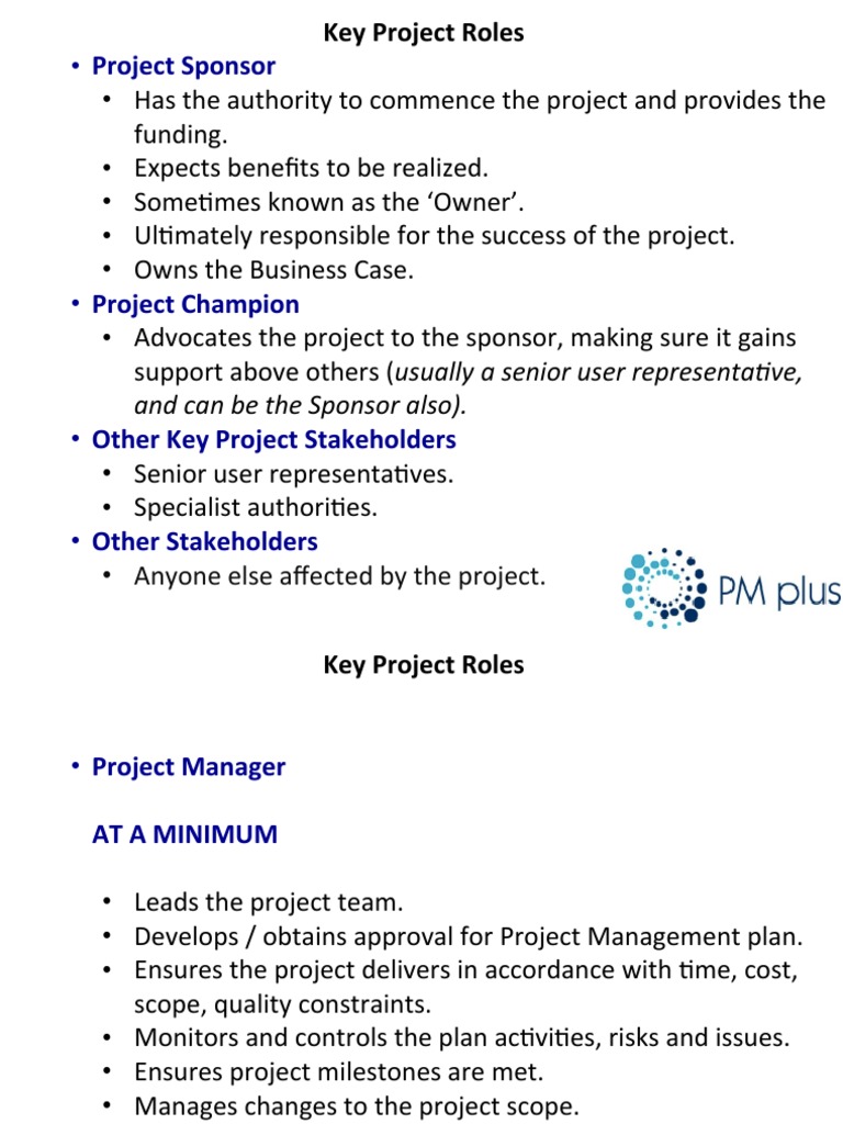 Project Sponsor: and Can Be The Sponsor Also) | PDF