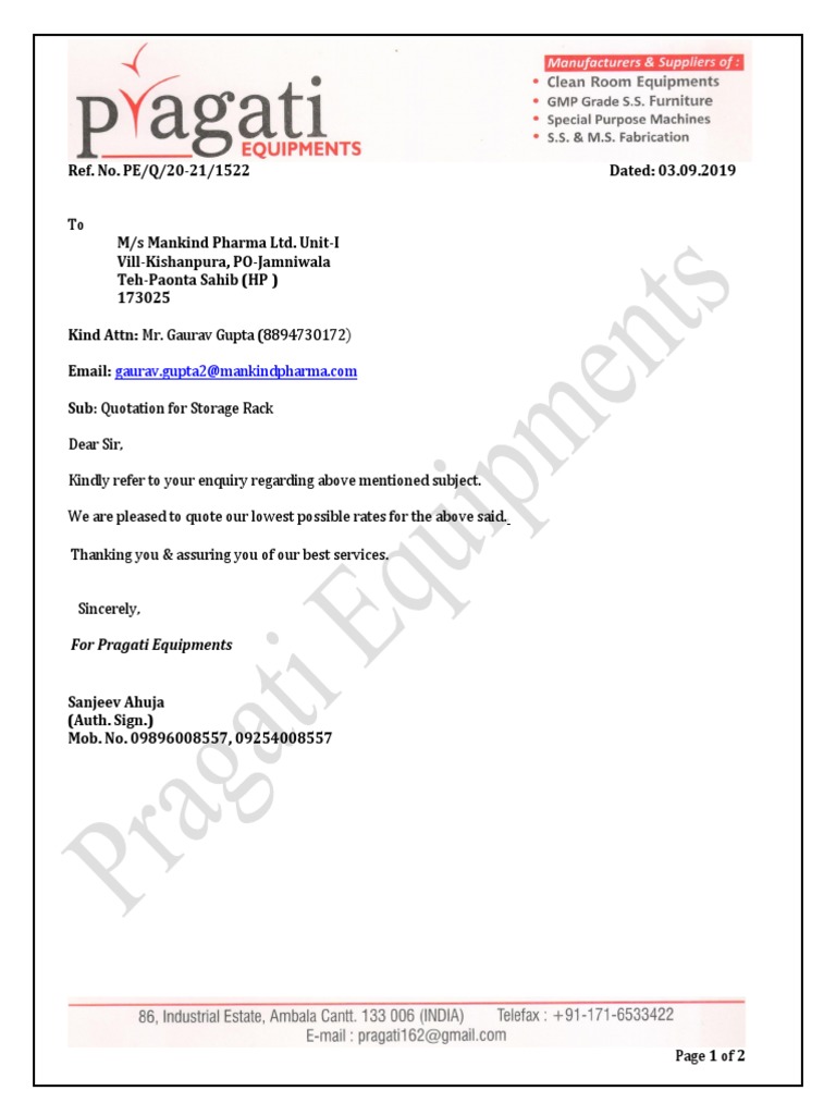 P Eqp Quote Format | Download Free PDF | Payments | Government