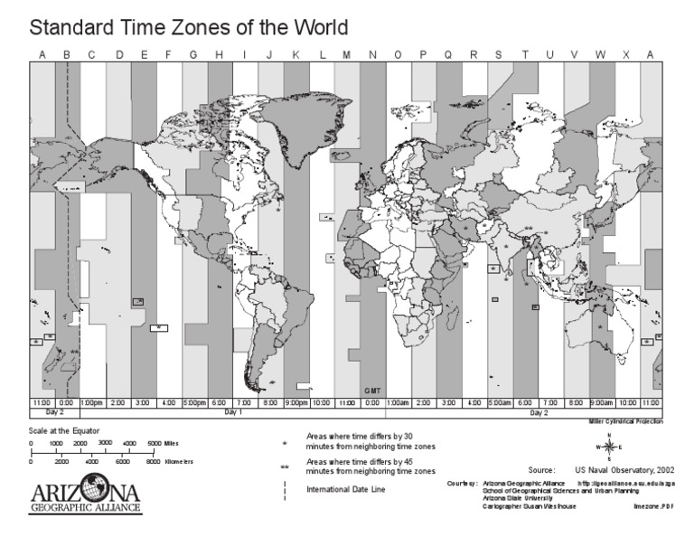 Timezone PDF | PDF | Geographic Data And Information | Visualization ...