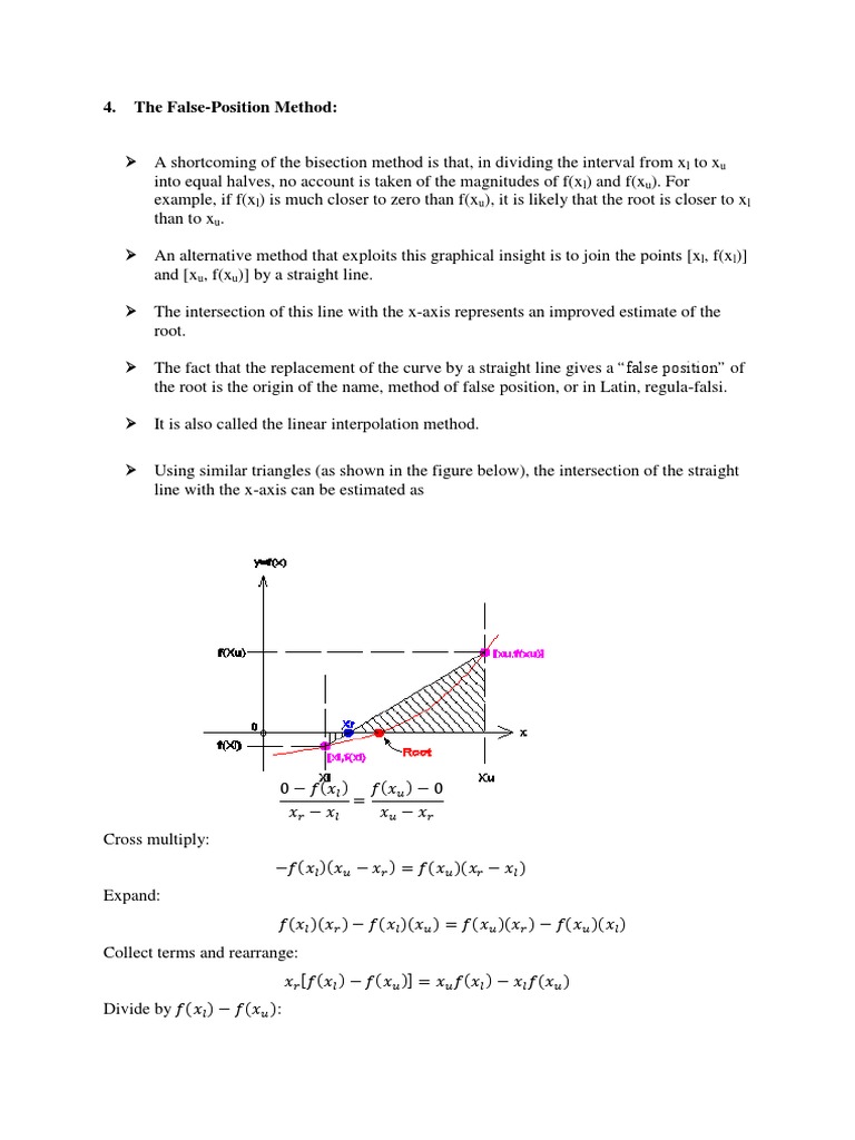 Numerical Methods-Module On False Position Method | PDF | Discrete ...