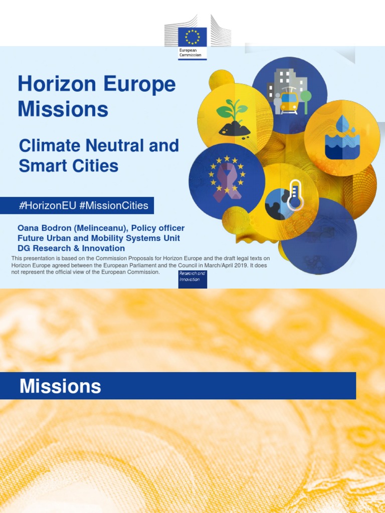 Horizon Europe - Mission Cities Presentation | PDF | Innovation ...