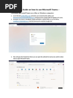 A Step-by-Step Guide On How To Use Microsoft Teams | PDF