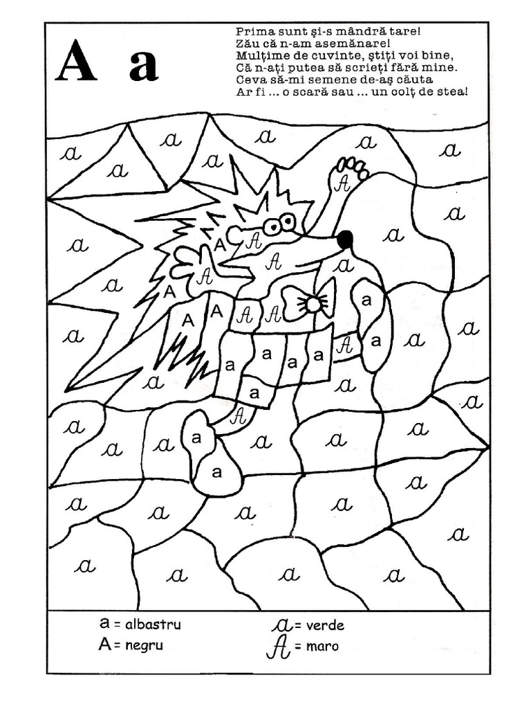 Fise de Colorat Litere de Mana | PDF