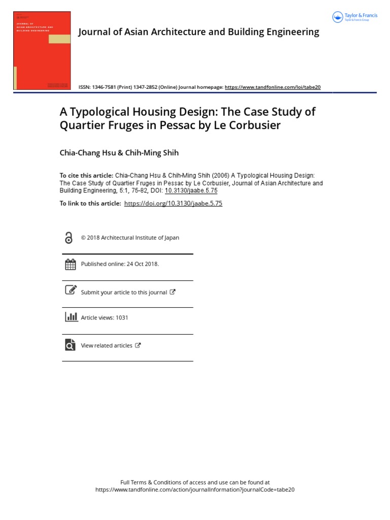 A Typological Housing Design The Case Study of Quartier Fruges in ...