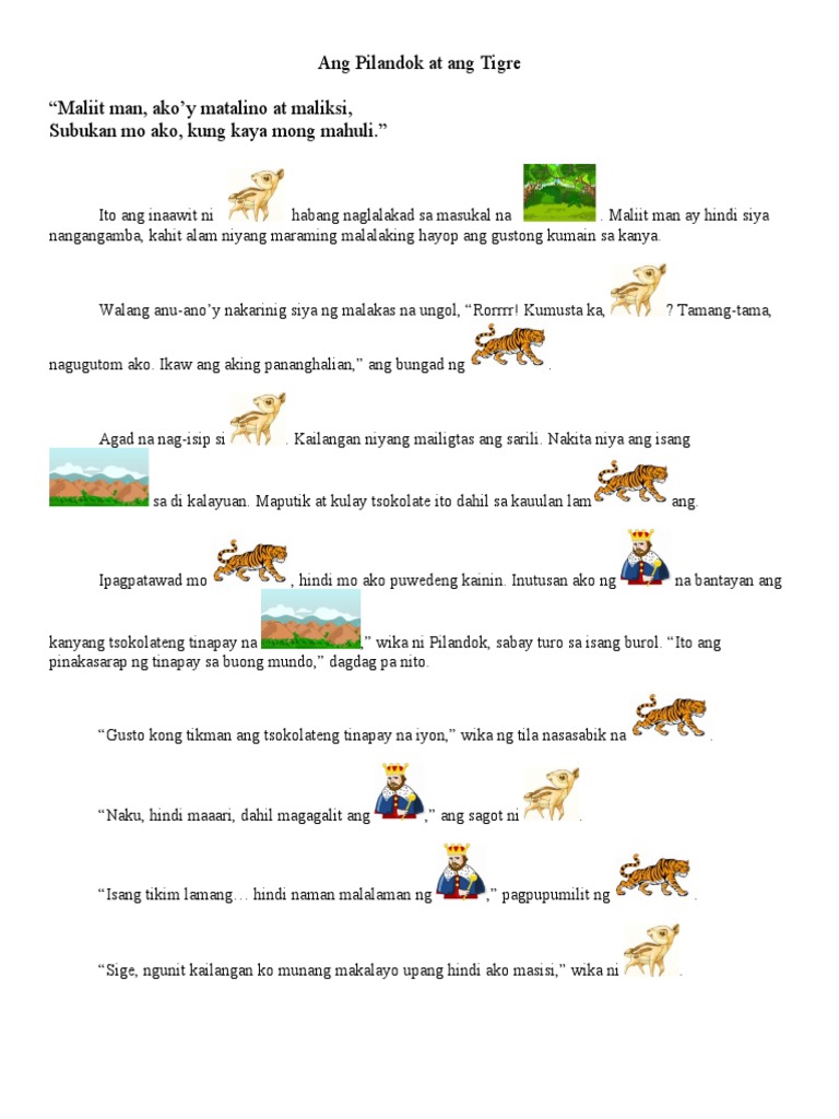 Ang Pilandok at Ang Tigre | PDF
