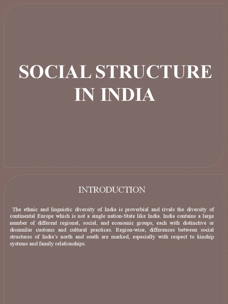 3 Social Structure in India | PDF | Village | Urbanization