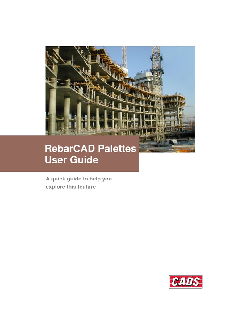 RebarCAD Palettes User Guide PDF | PDF | Icon (Computing) | Command ...