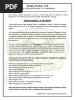 Personal Hygiene Toolbox Talk Guide | PDF | Hygiene | Wash
