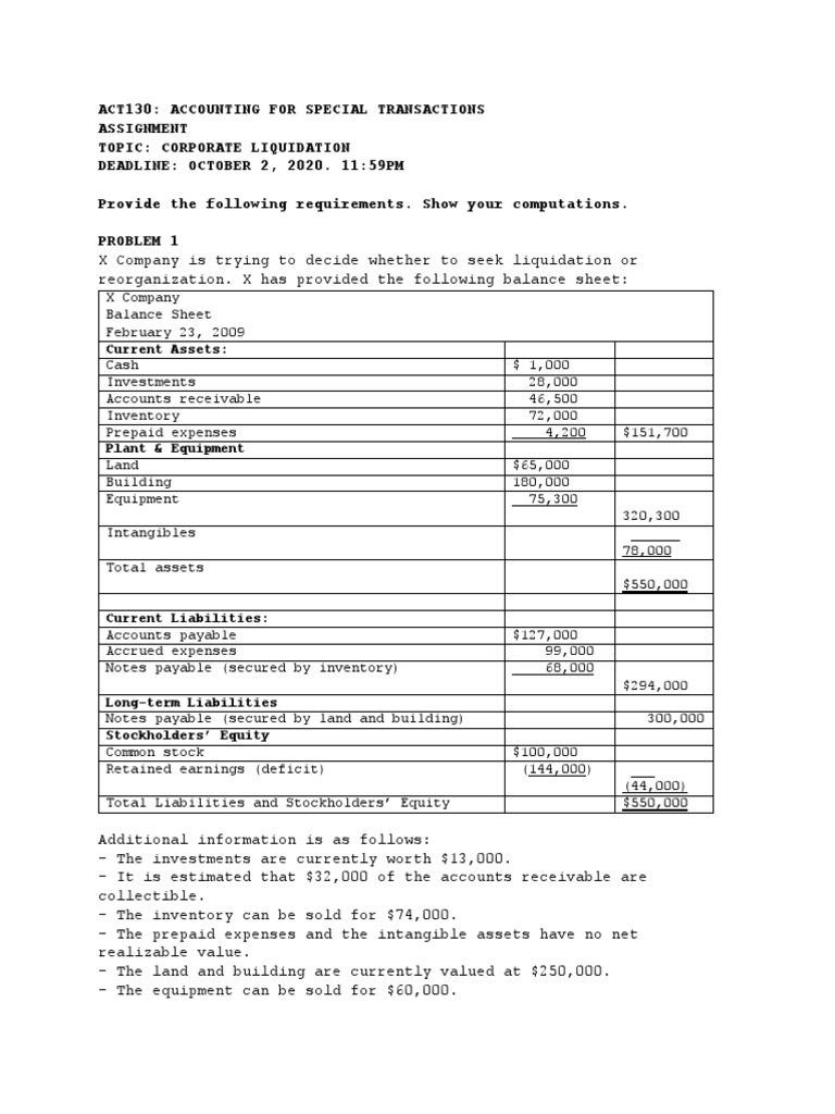 Assignment | PDF | Equity (Finance) | Balance Sheet