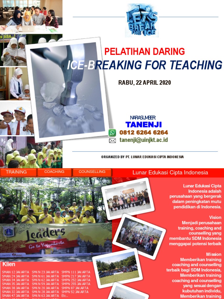 Bahan Training Online Ice Breaking Fix New PDF | PDF | Karier ...