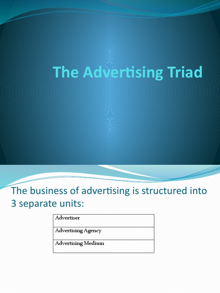 2.the Advertising Triad | PDF | Advertising | Mass Media