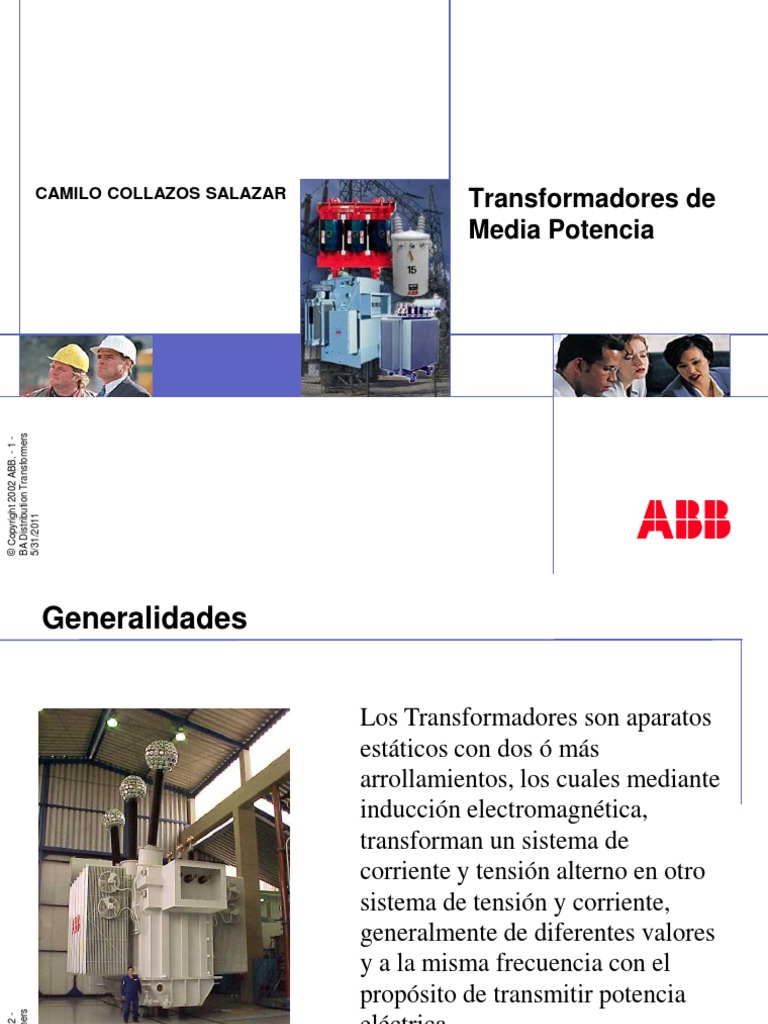 Trafos Media Potencia ABB | PDF | Transformador | Aislador (Electricidad)