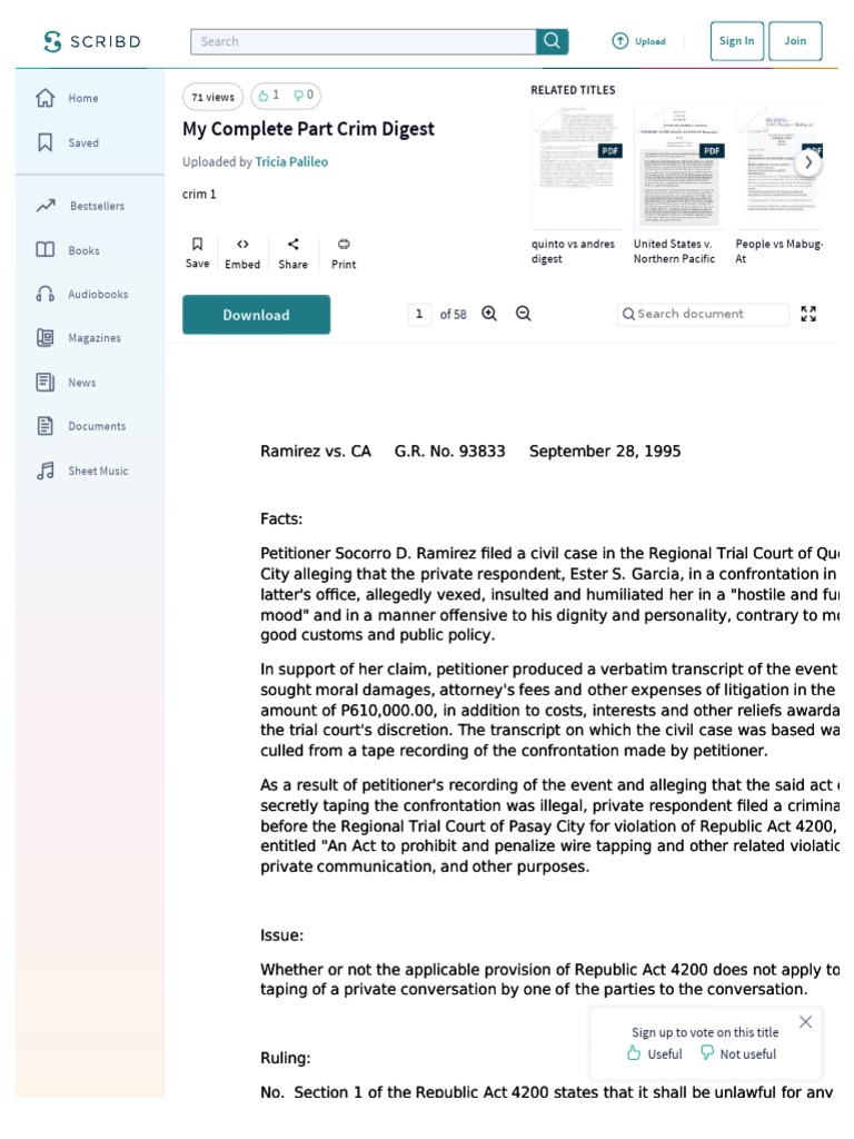 PDF My Complete Part Crim Digest DL | PDF
