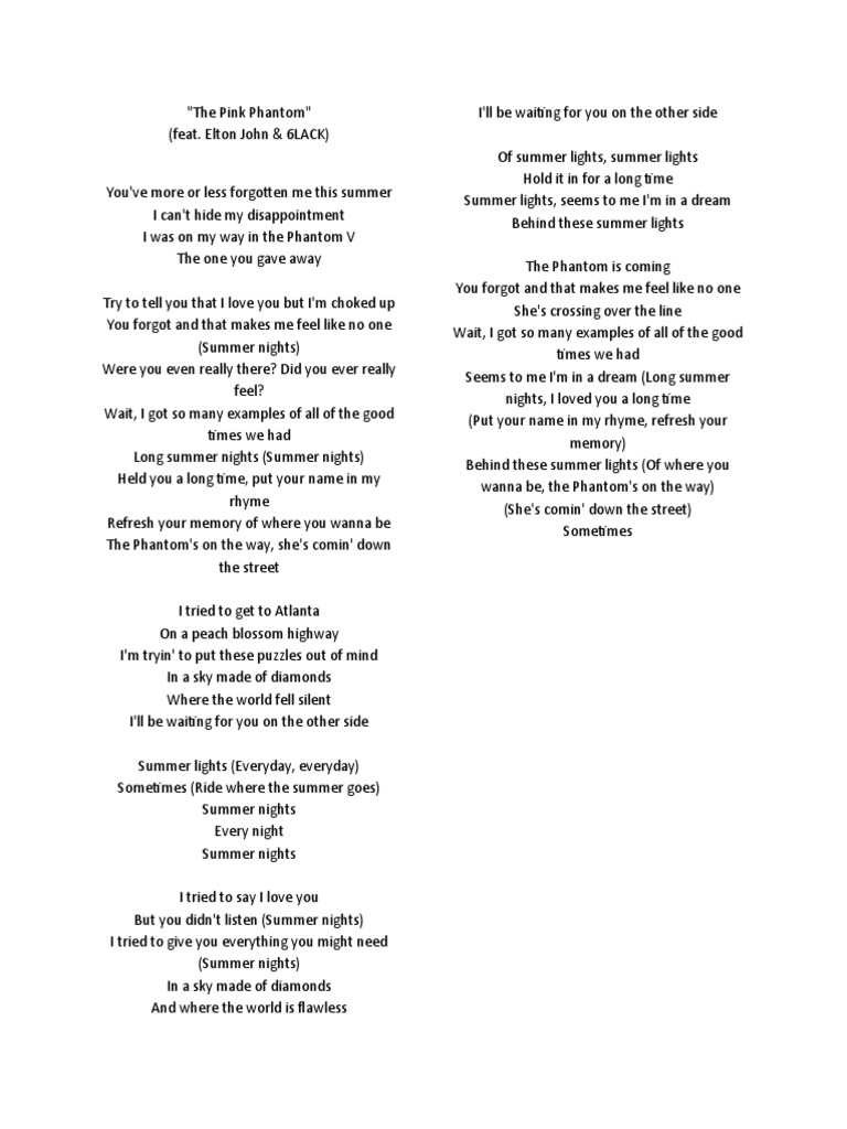 The Pink Panthom | PDF | Poetry