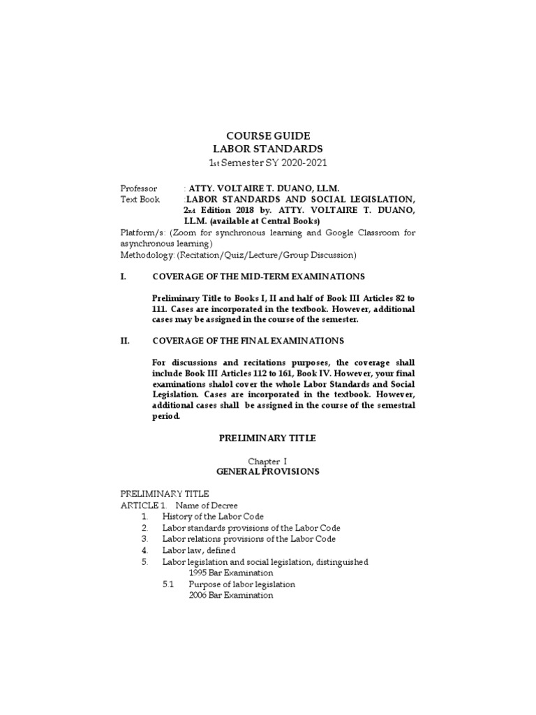 A Comprehensive Guide to the Coverage and Key Provisions of Labor ...