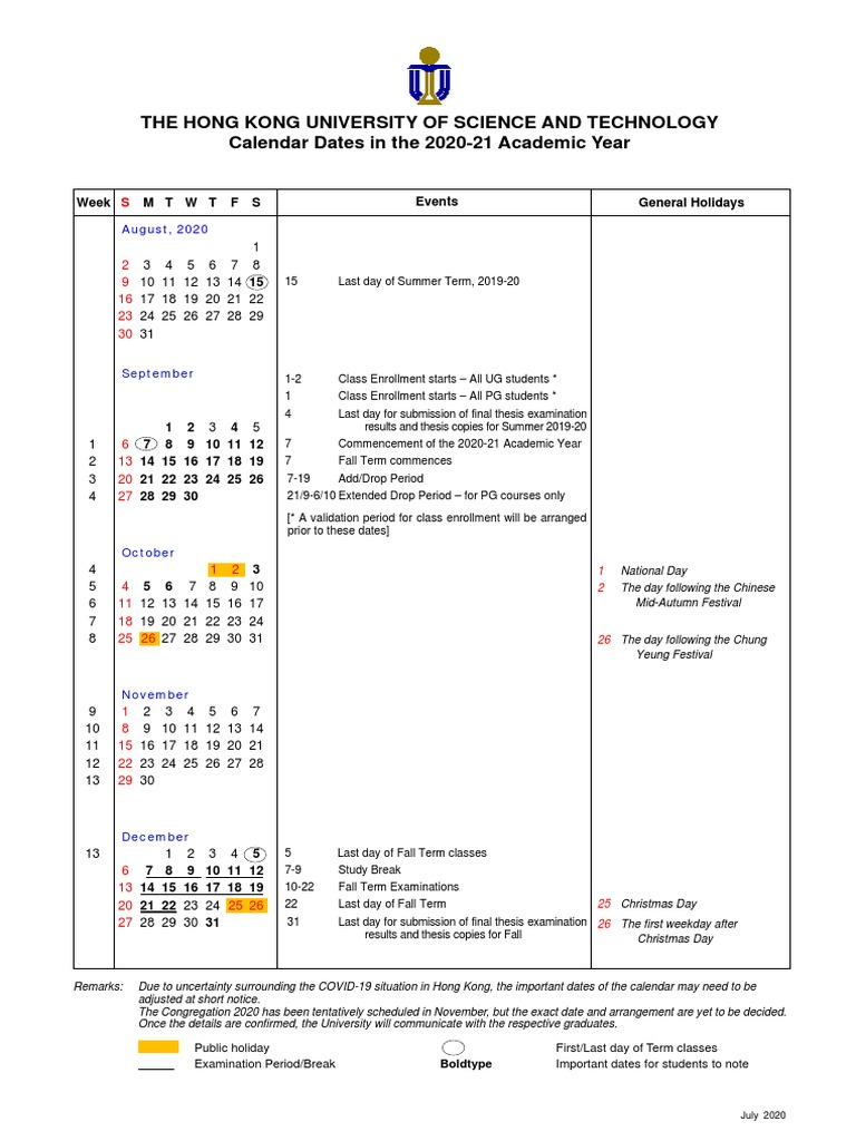 2020-21 School Calendar PDF | PDF | Thesis | Academic Term