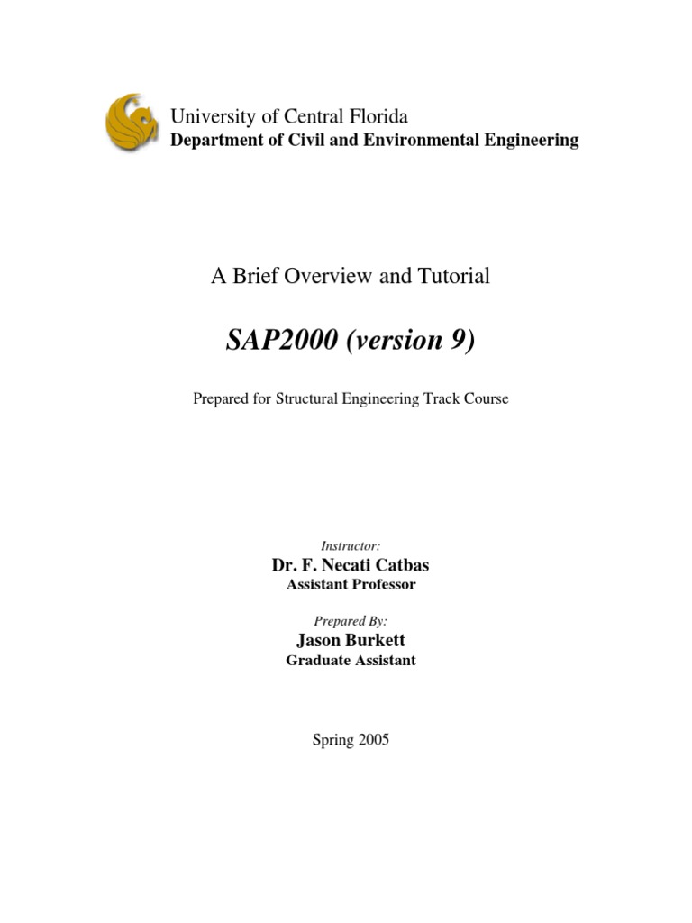 Computer Lab (Example Problems For SAP2000 v9) | PDF | Structural ...