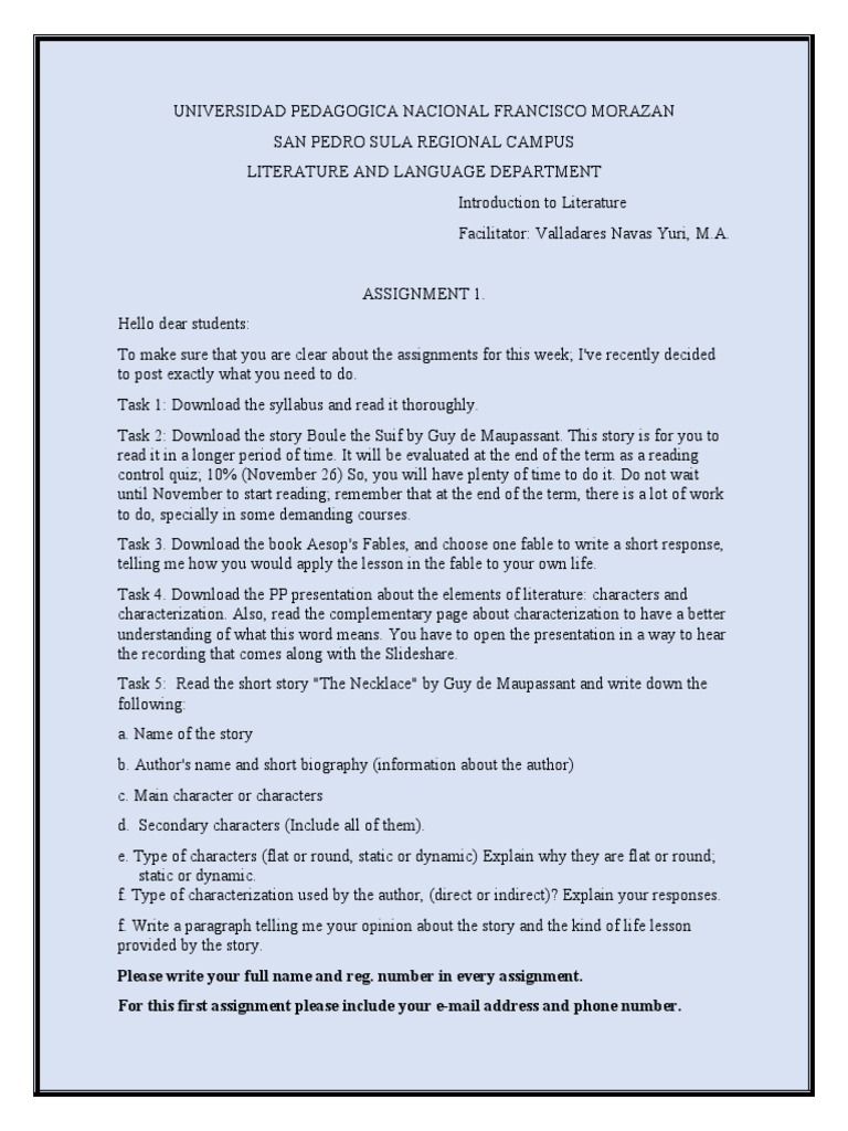 Assignment 1, Week 1 | PDF