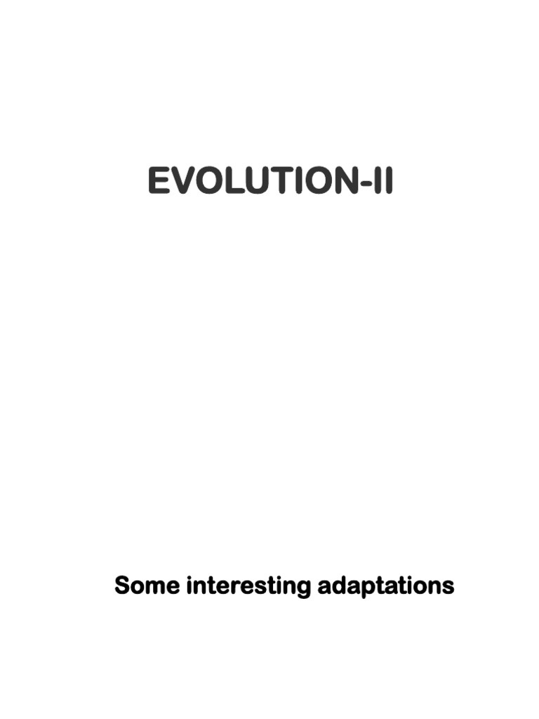 Lecture 4. Evolution-II | PDF | Zygosity | Evolution