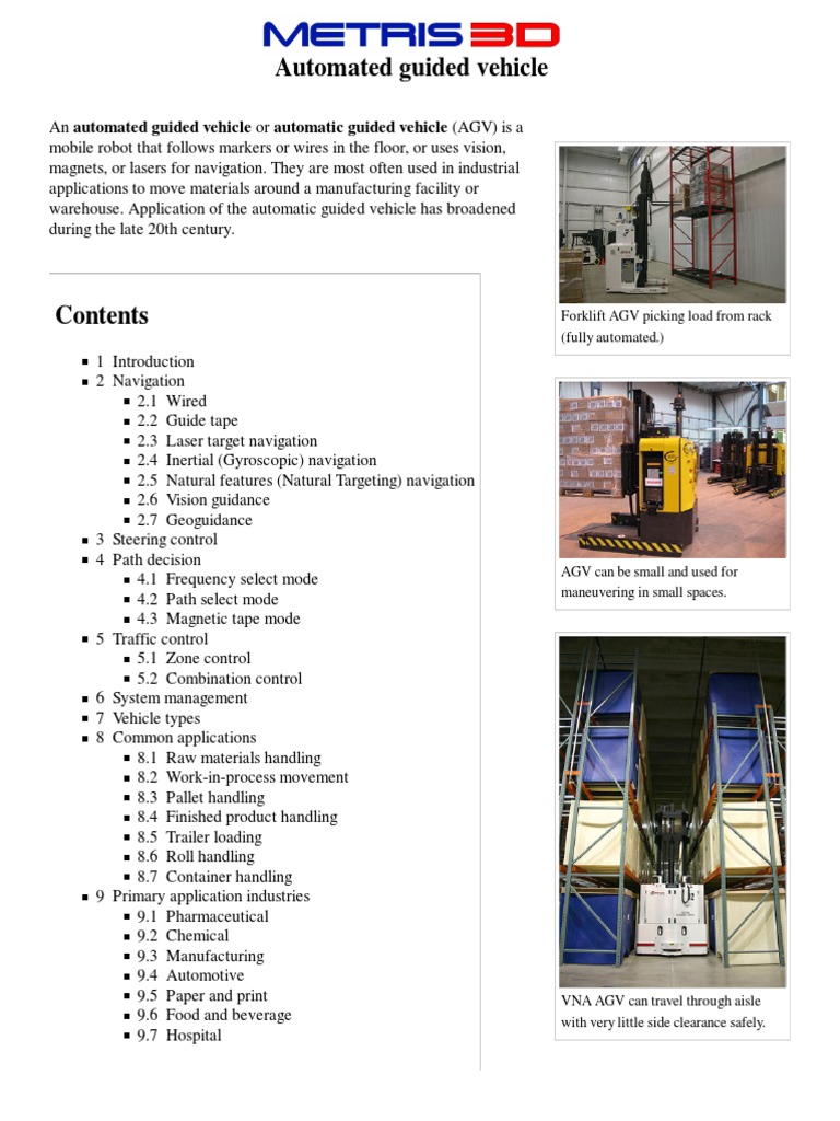 Automated Guided Vehicle: Forklift AGV Picking Load From Rack (Fully ...