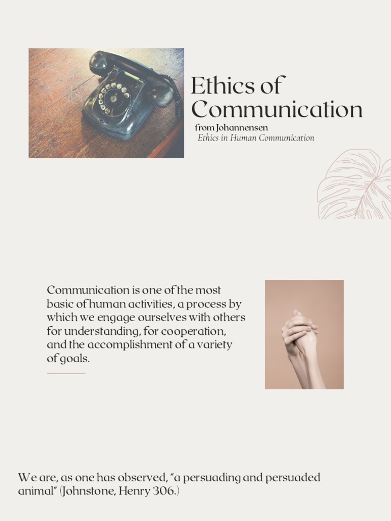 Ethics of Communication PDF | PDF | Communication | Truth