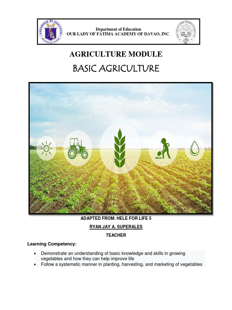 Epp 5 (W 5-6) Basic Agriculture Module Grade 5 | PDF | Loam | Vegetables