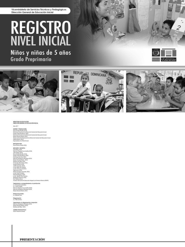 Registro Inicial de Ninos y Ninas 5 Anos | PDF | Evaluación | Plan de ...