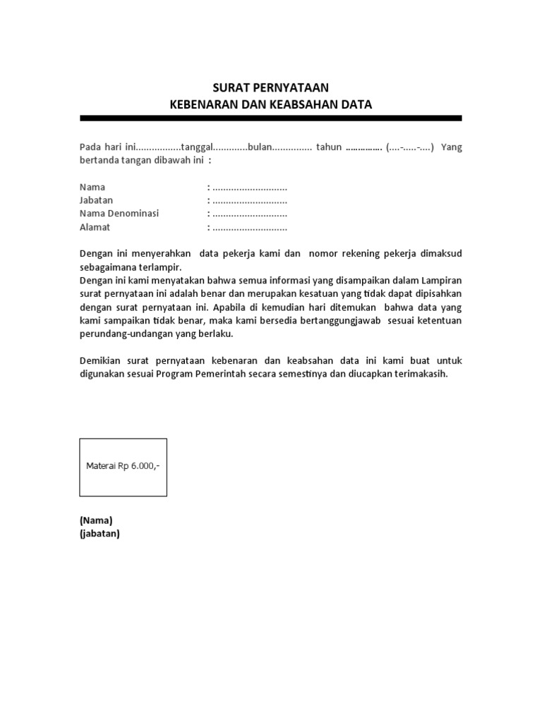 SURAT PERNYATAAN DAN Disclaimer PERKASA | PDF