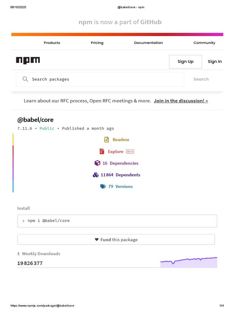 @babel - Core - NPM | PDF | Free Software | Software Development