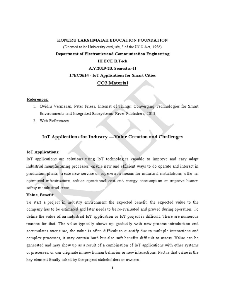 CO3 Material | PDF | Internet Of Things | Computer Network