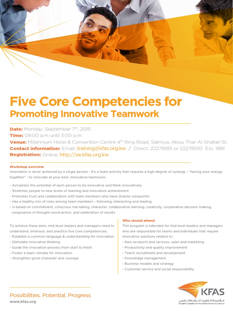 Five Core Competencies For: Promoting Innovative Teamwork | PDF ...